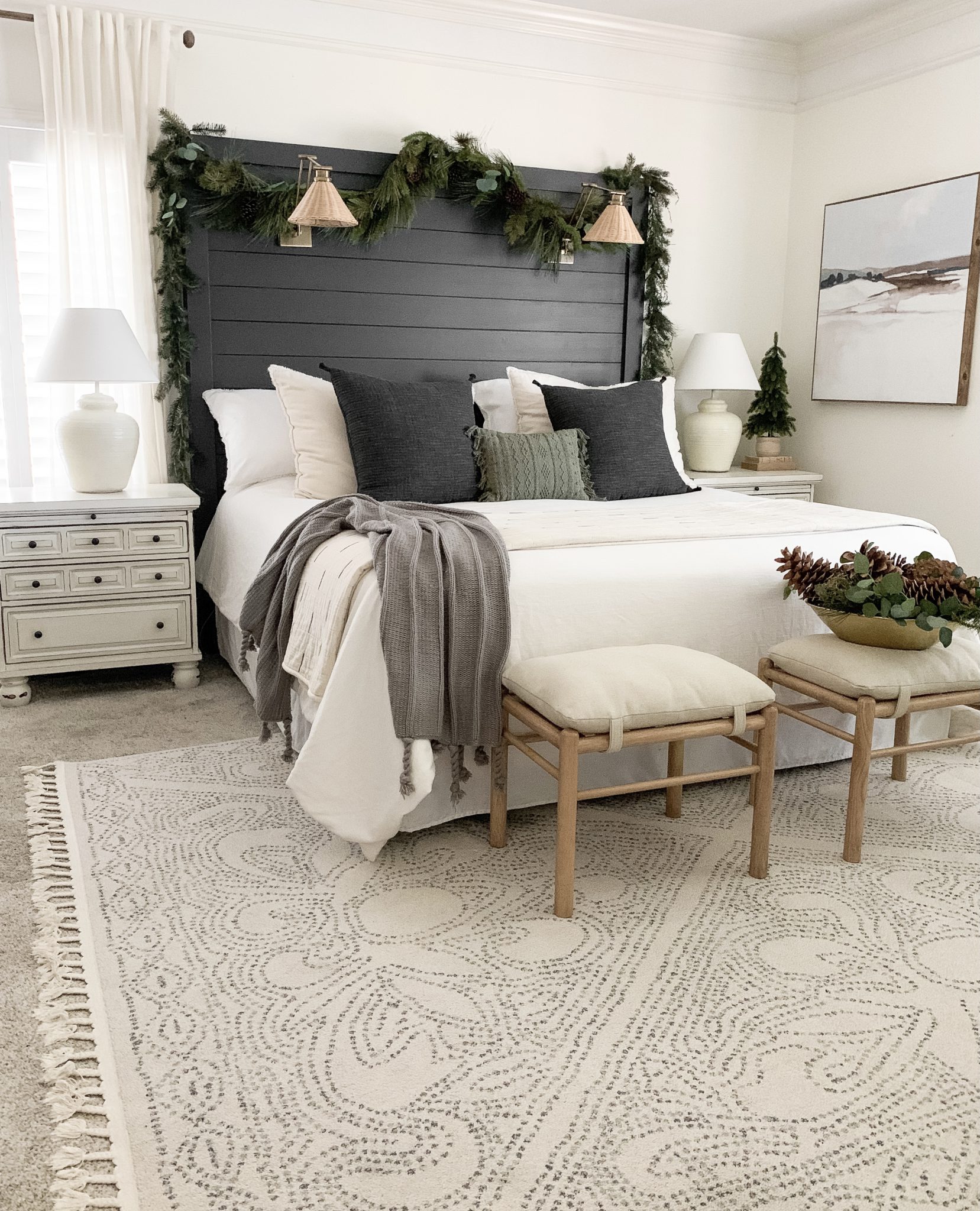 Moody Christmas Master Bedroom Tour | Bless This Nest