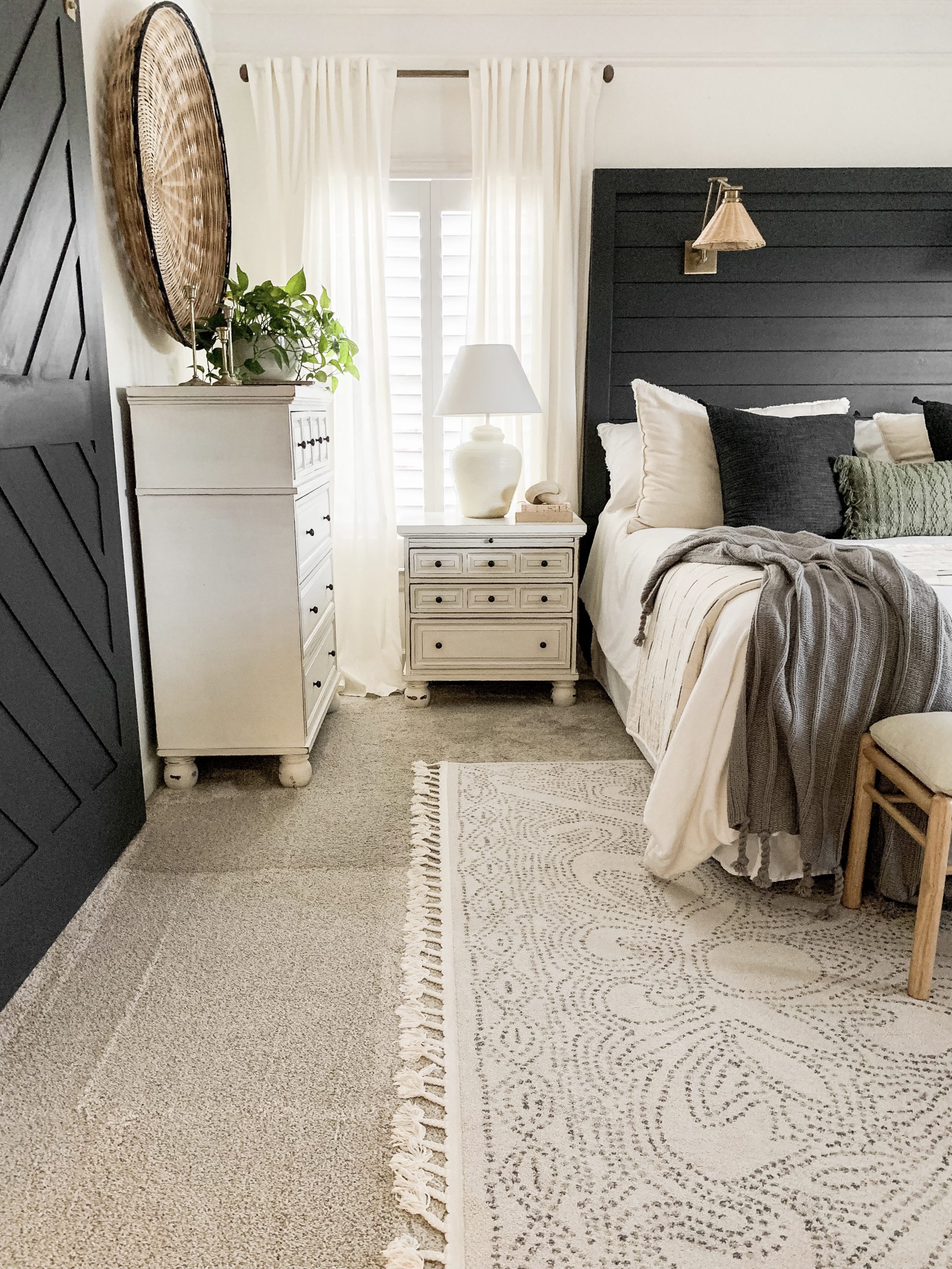 Master Bedroom Moody Barn Door Reveal | Bless This Nest