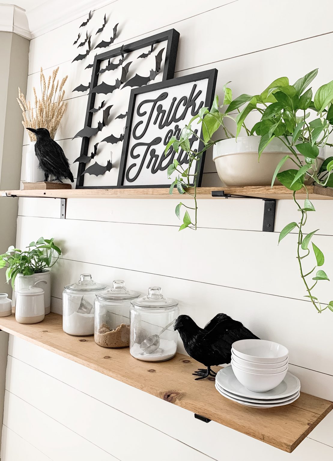 Simple Halloween DIY Bat Sign | Bless This Nest