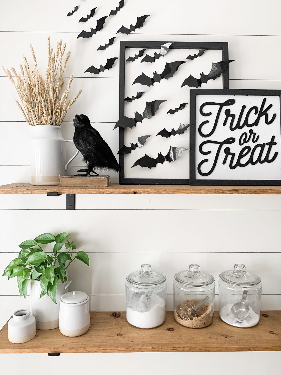 Simple Halloween DIY Bat Sign | Bless This Nest