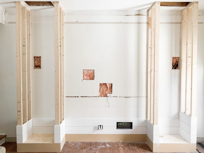 Shiplapped Media Built-Ins Tutorial | Bless This Nest