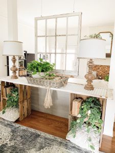 Simple Console Table Styling + New Vintage Inspired Runner | Bless This ...