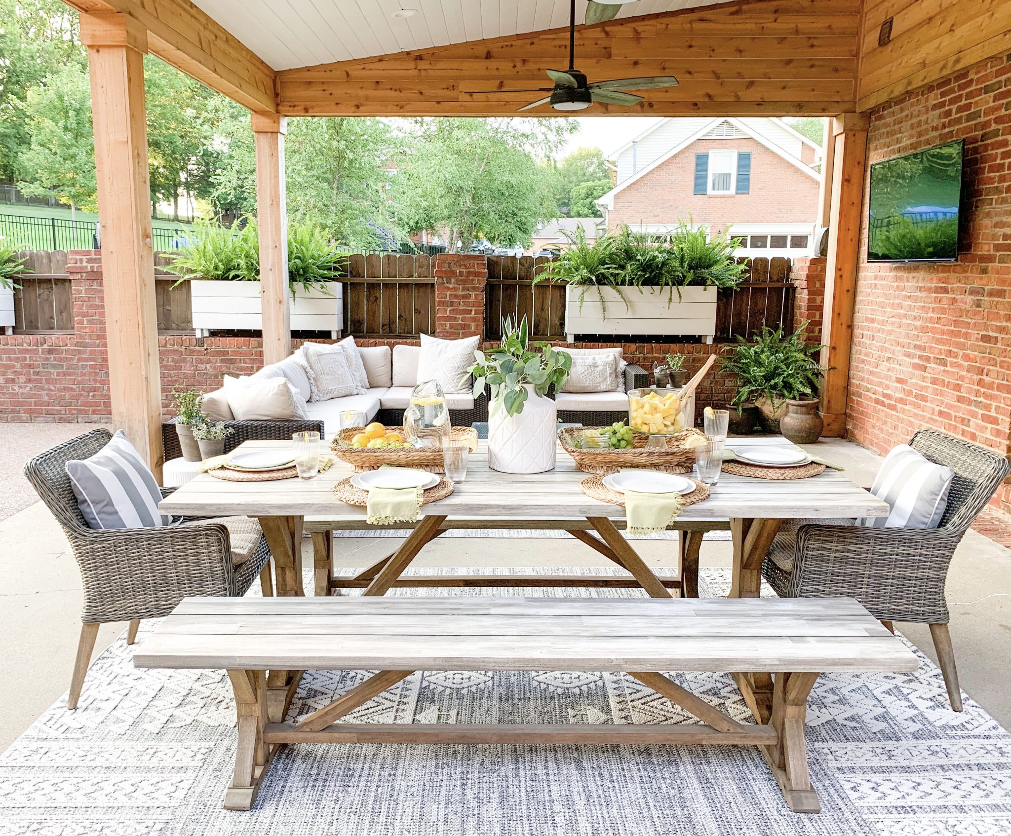 Outdoor Summer Tablescape + Patio Tour | Bless This Nest
