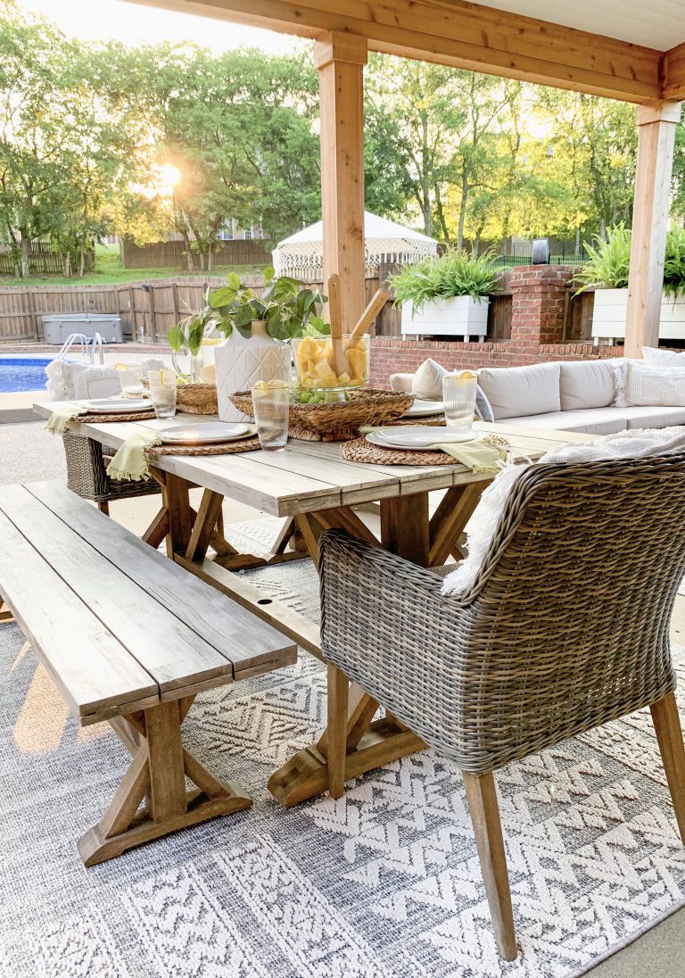 Outdoor Summer Tablescape + Patio Tour | Bless This Nest