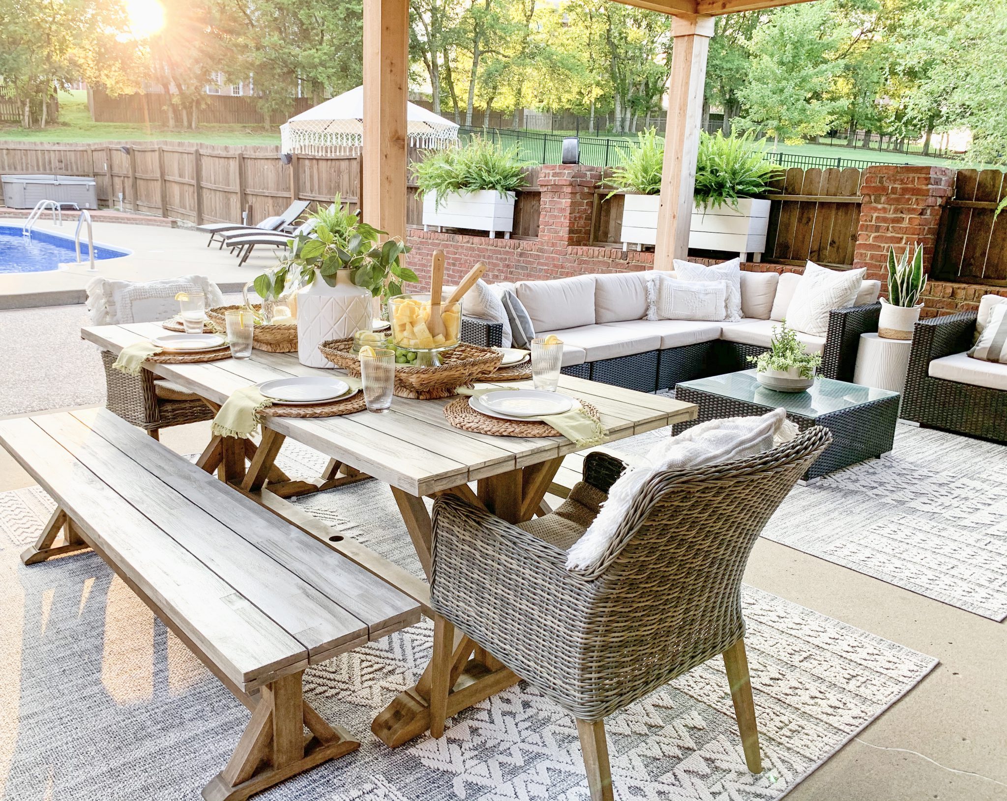 Outdoor Summer Tablescape + Patio Tour | Bless This Nest