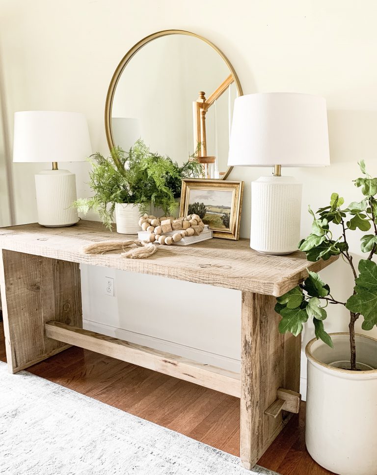 Rustic Modern Entryway Makeover Reveal | Bless This Nest