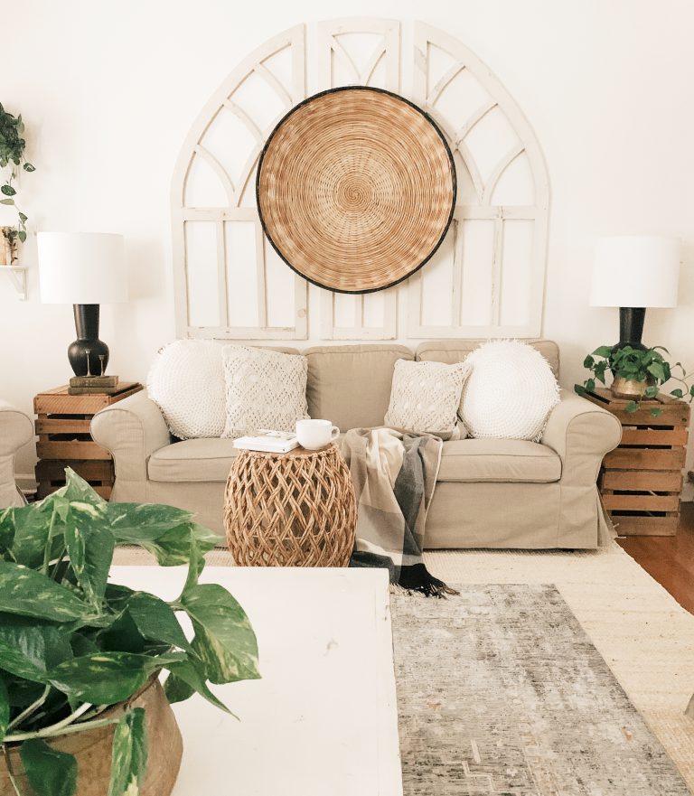Living Room Spring Refresh and Layered Rug Reveal | Bless This Nest