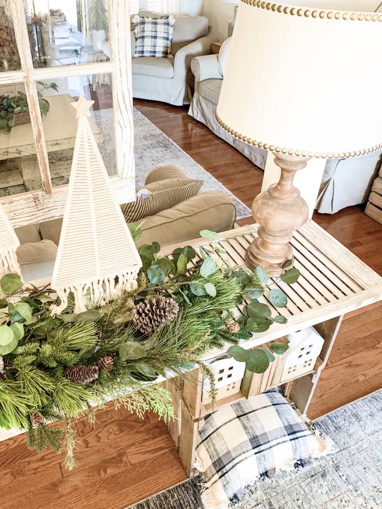 Farmhouse Style Christmas Console Table | Bless This Nest