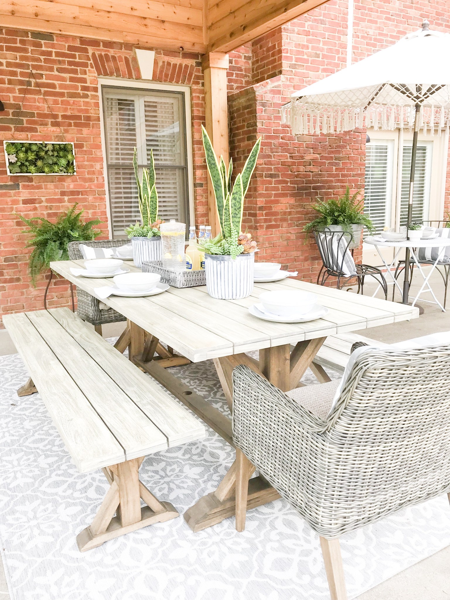 Outdoor Dining Area Ideas: HomeGoods accessories | Bless This Nest