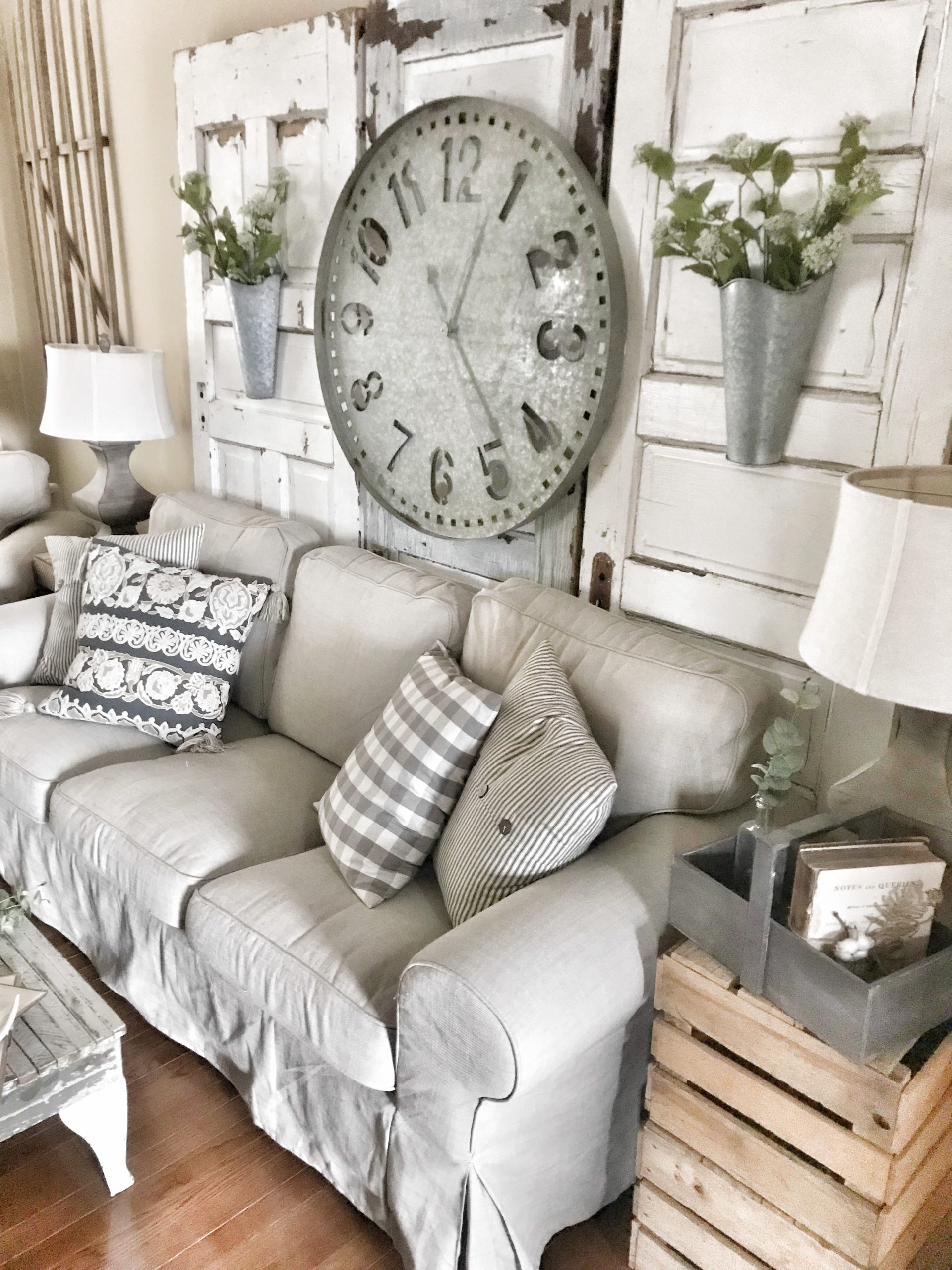 Oversized Farmhouse Wall Clock | Bless This Nest