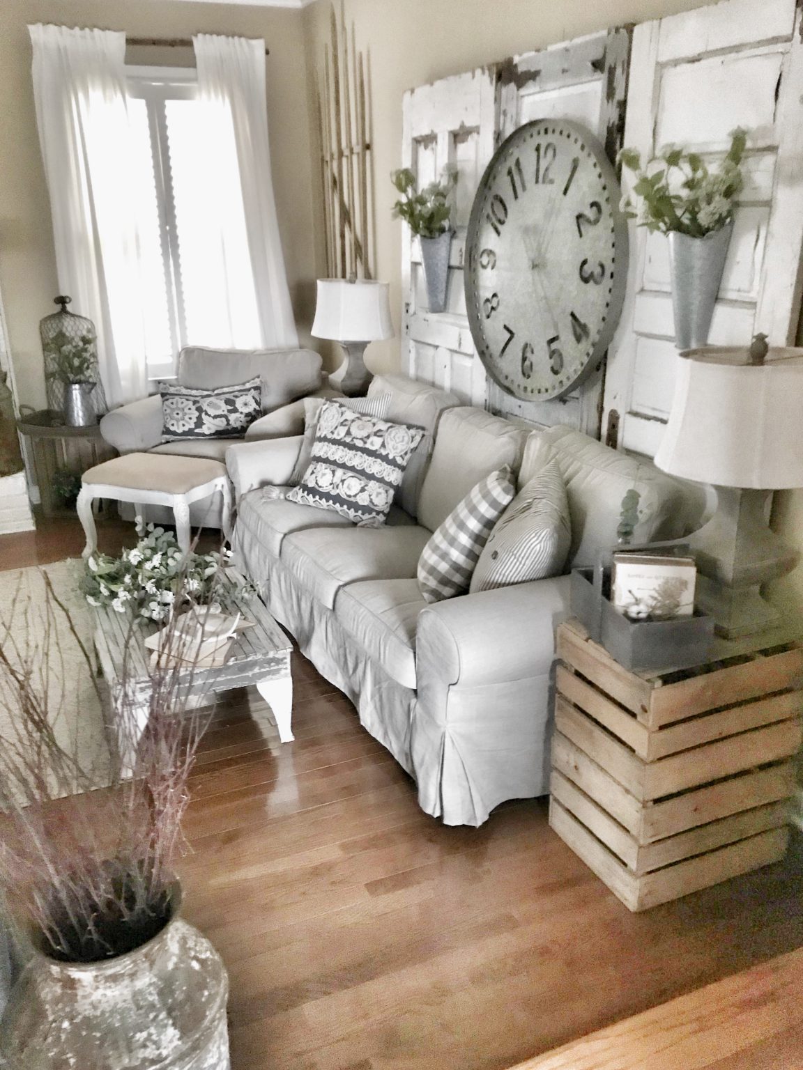 Oversized Farmhouse Wall Clock | Bless This Nest