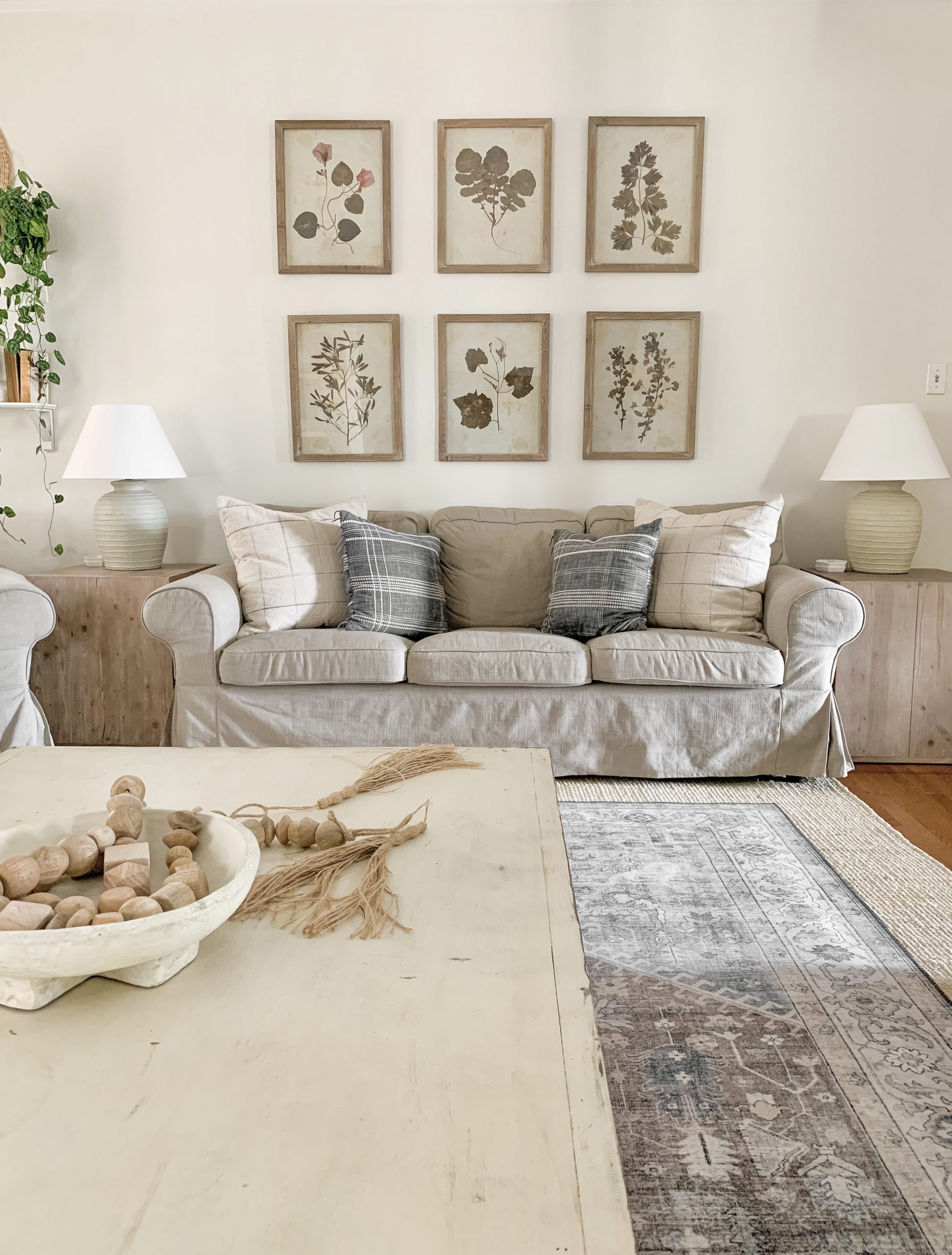 New Printed Rug + Spring Living Room Tour | Bless This Nest