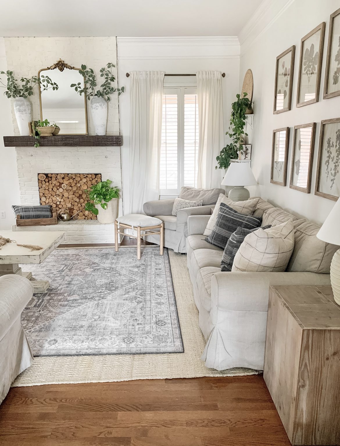 New Printed Rug + Spring Living Room Tour | Bless This Nest