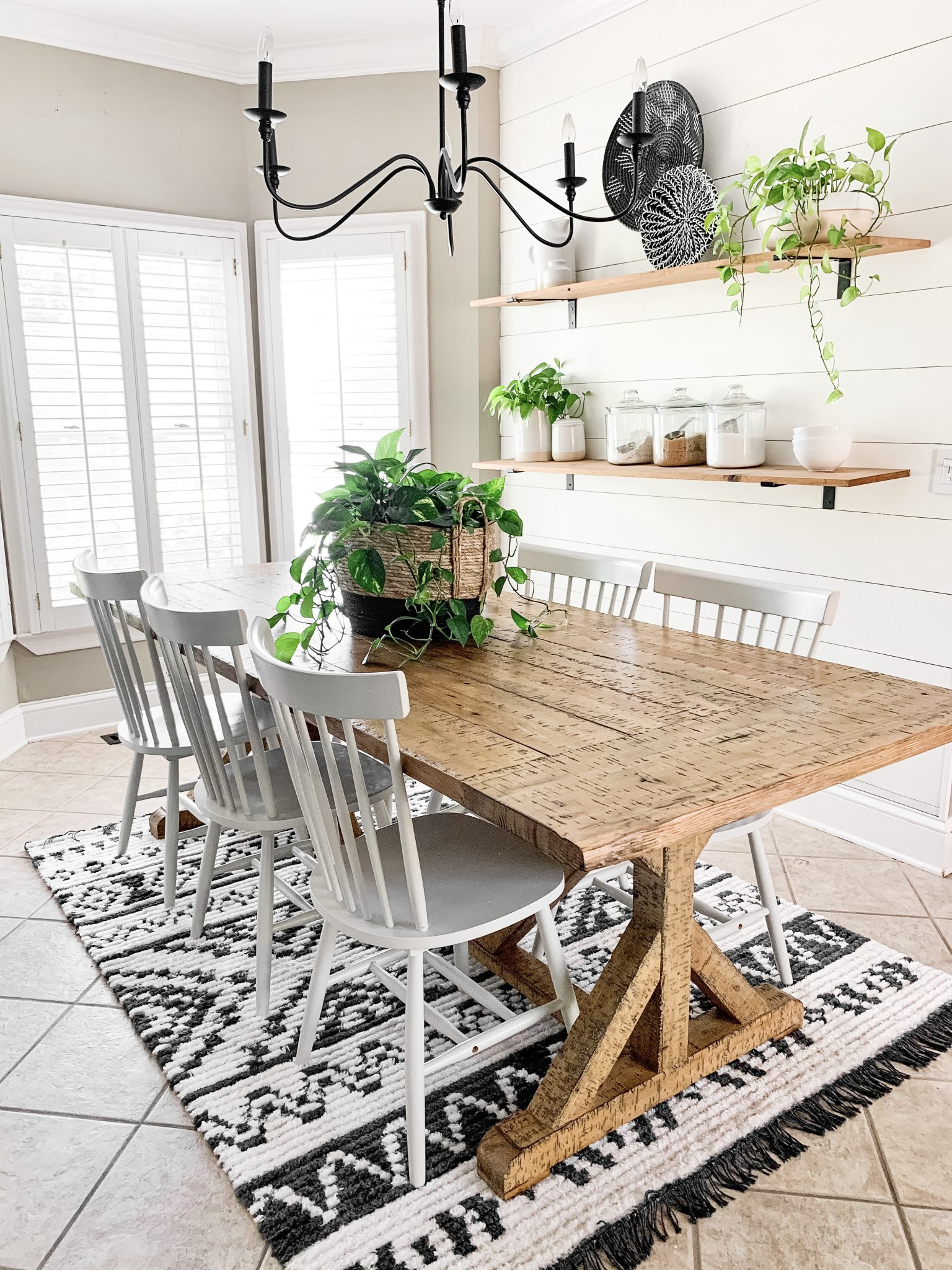 Boho Kitchen Eating Area Spring Refresh | Bless This Nest