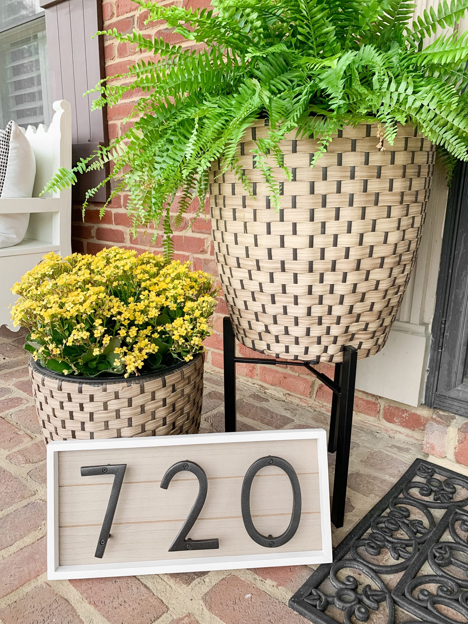 DIY Address Sign + Porch Refresh | Bless This Nest