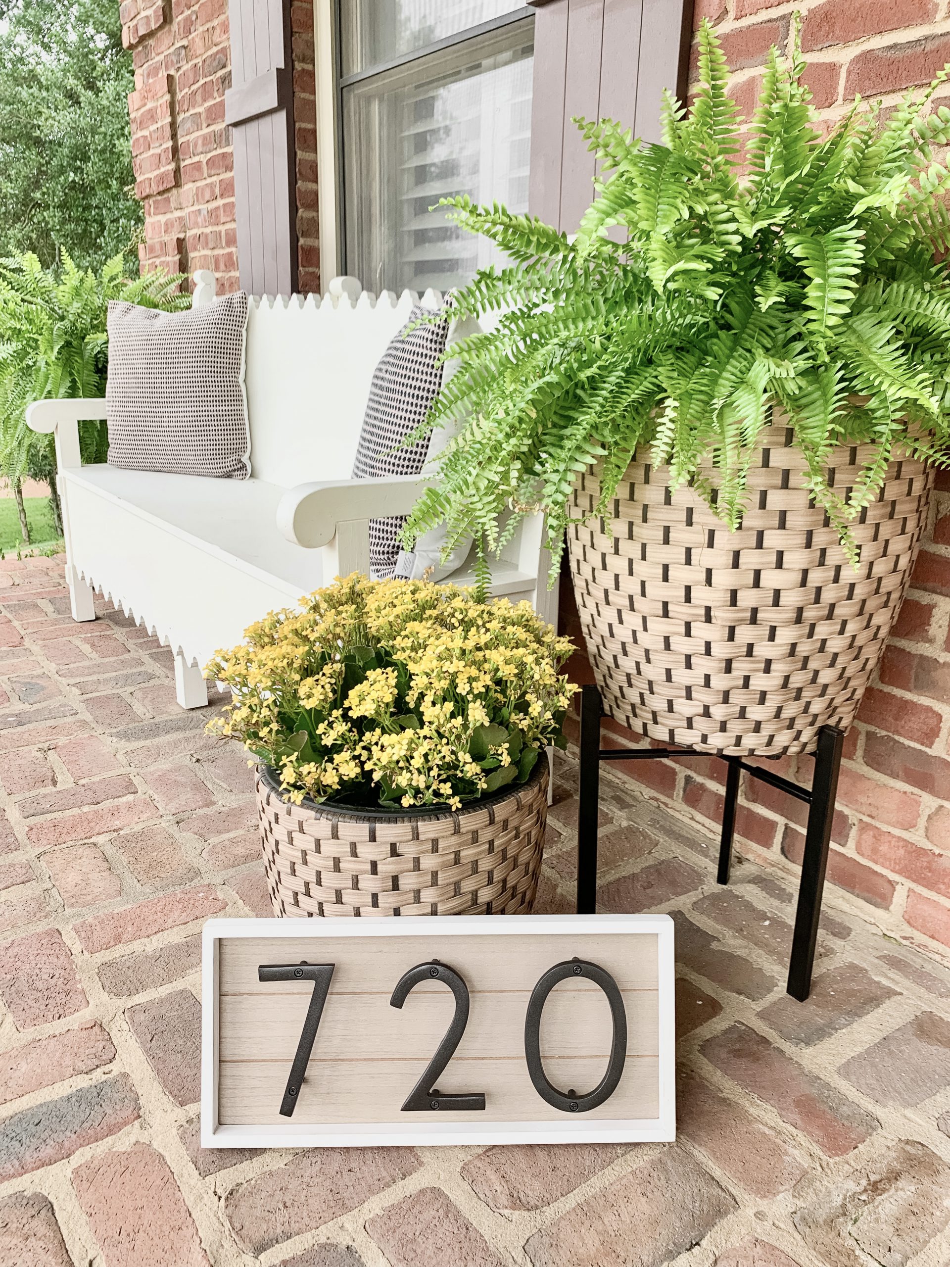 DIY Address Sign + Porch Refresh | Bless This Nest