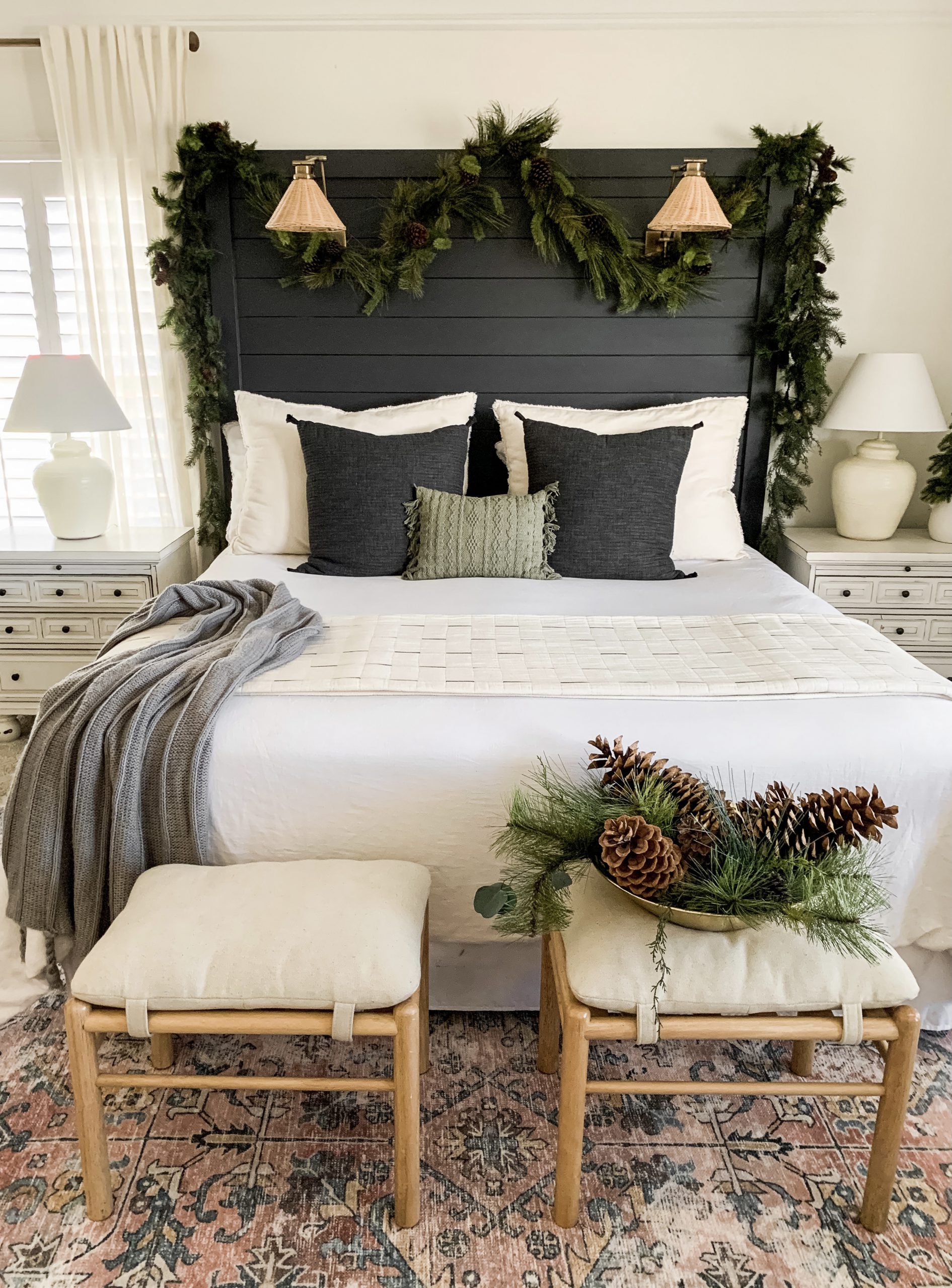 Merry and Bright Christmas Bedroom Tour | Bless This Nest