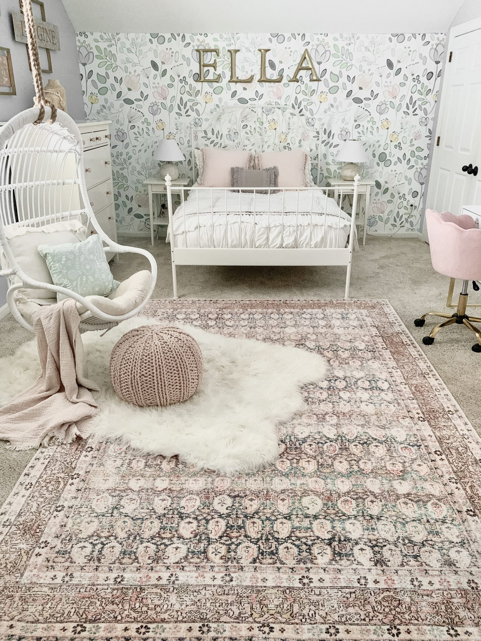 New Girl's Pink Rug + Tour Of My Daughter's Room | Bless This Nest