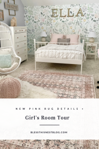 New Girl's Pink Rug + Tour Of My Daughter's Room | Bless This Nest