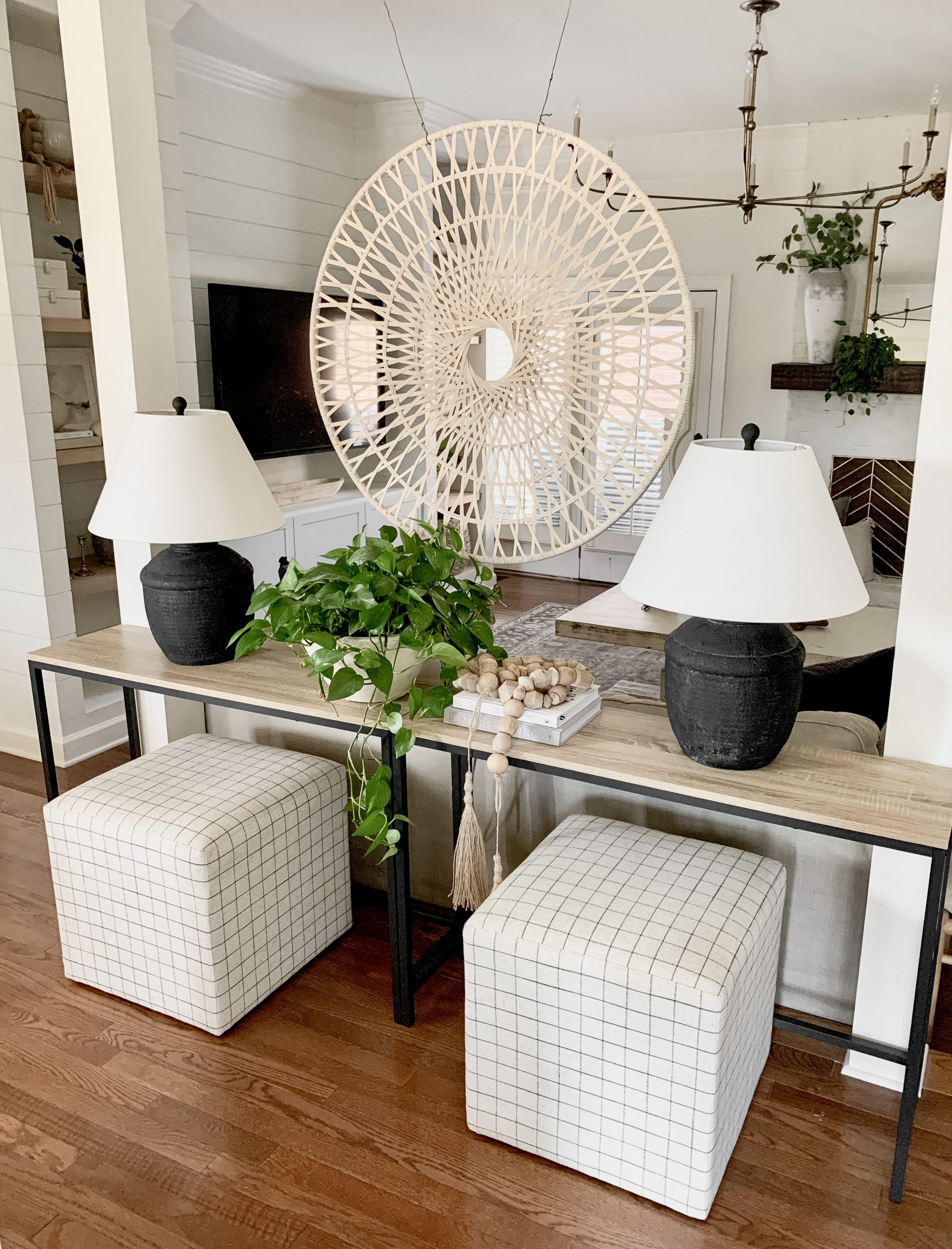 New Hanging Room Divider and Console Table | Bless This Nest