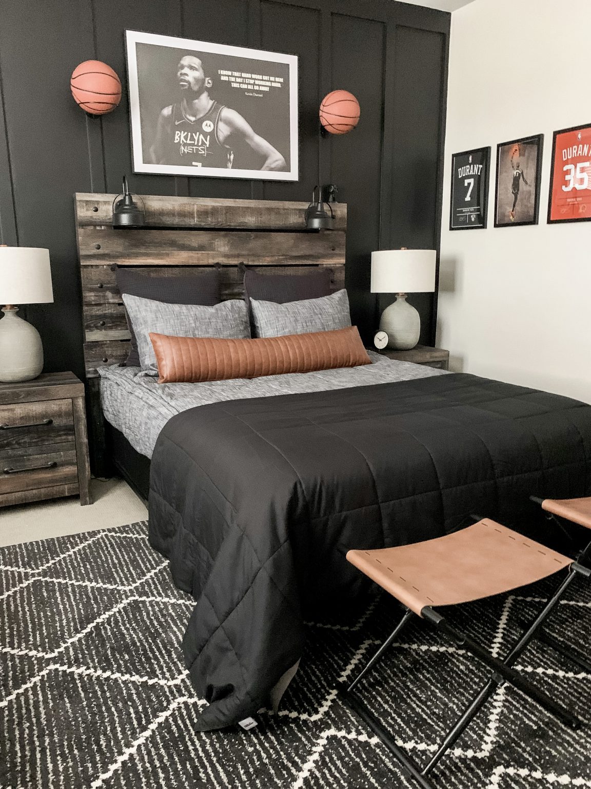 Teen Boy's Basketball Room Reveal | Bless This Nest