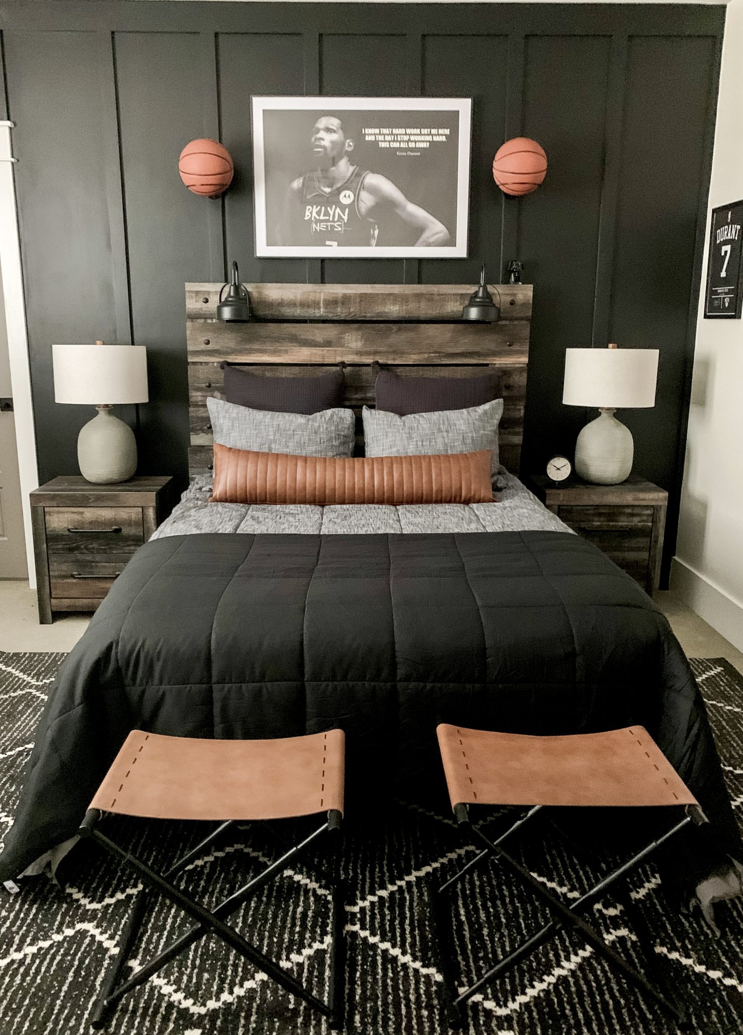 Teen Boy's Basketball Room Reveal | Bless This Nest