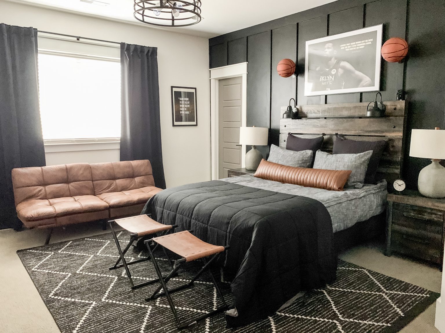 Teen Boy's Basketball Room Reveal | Bless This Nest