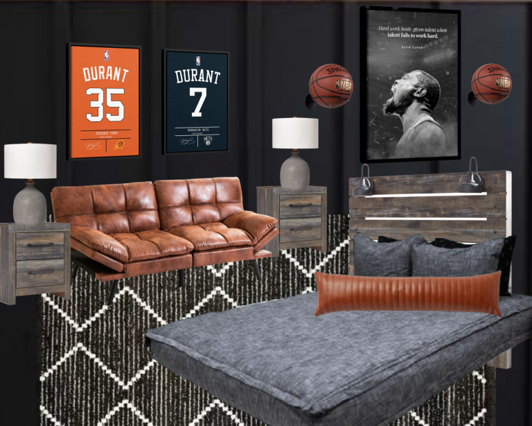 Teen Boy's Basketball Room Reveal | Bless This Nest