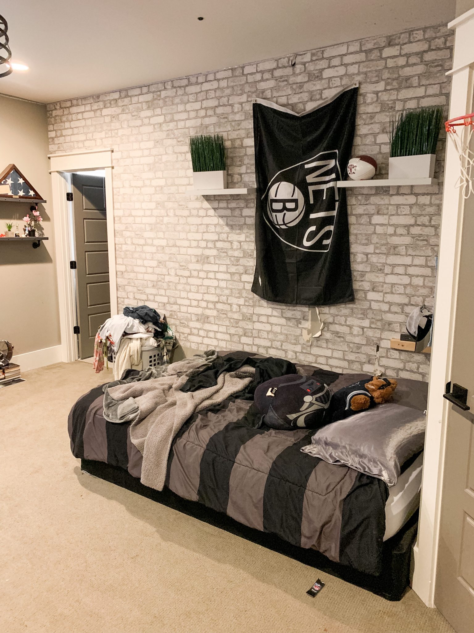 Teen Boy's Basketball Room Reveal | Bless This Nest