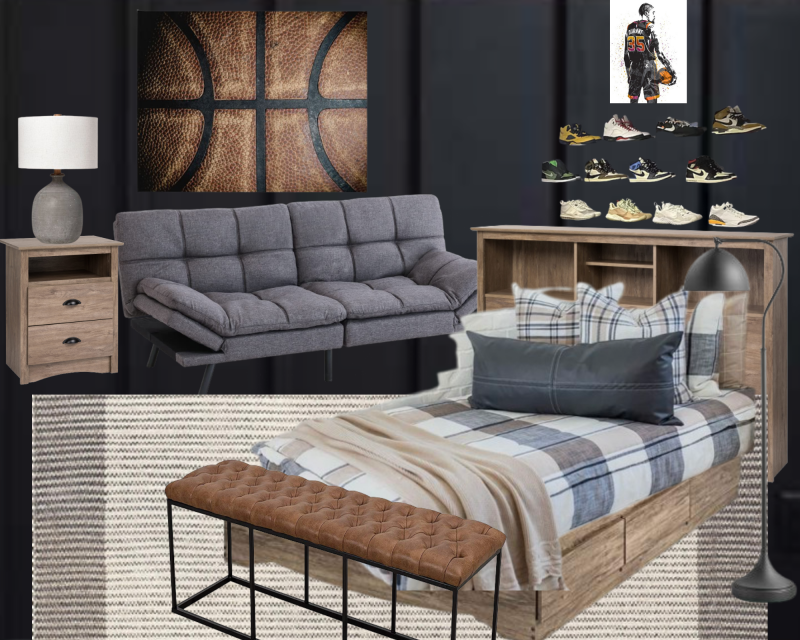 Teen Boy's Basketball Room Reveal | Bless This Nest