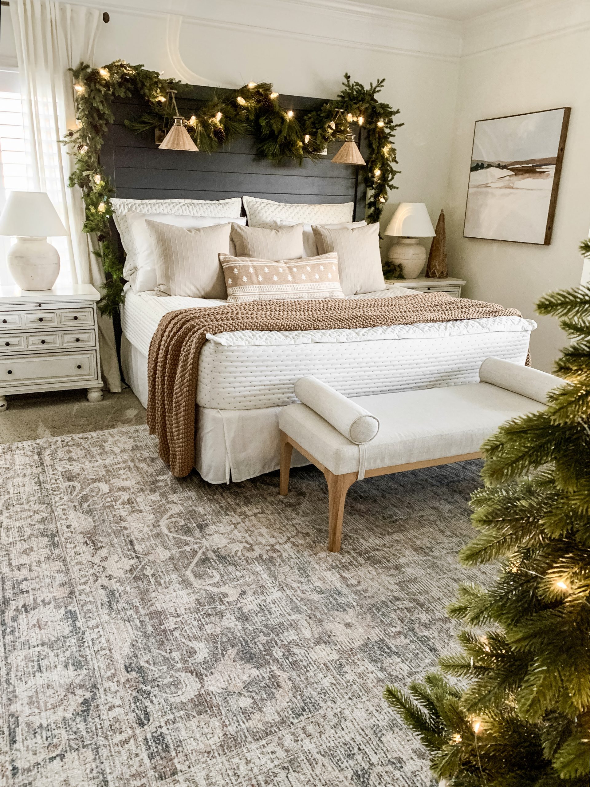 3 Simple Christmas Decor Ideas For Your Bedroom | Bless This Nest