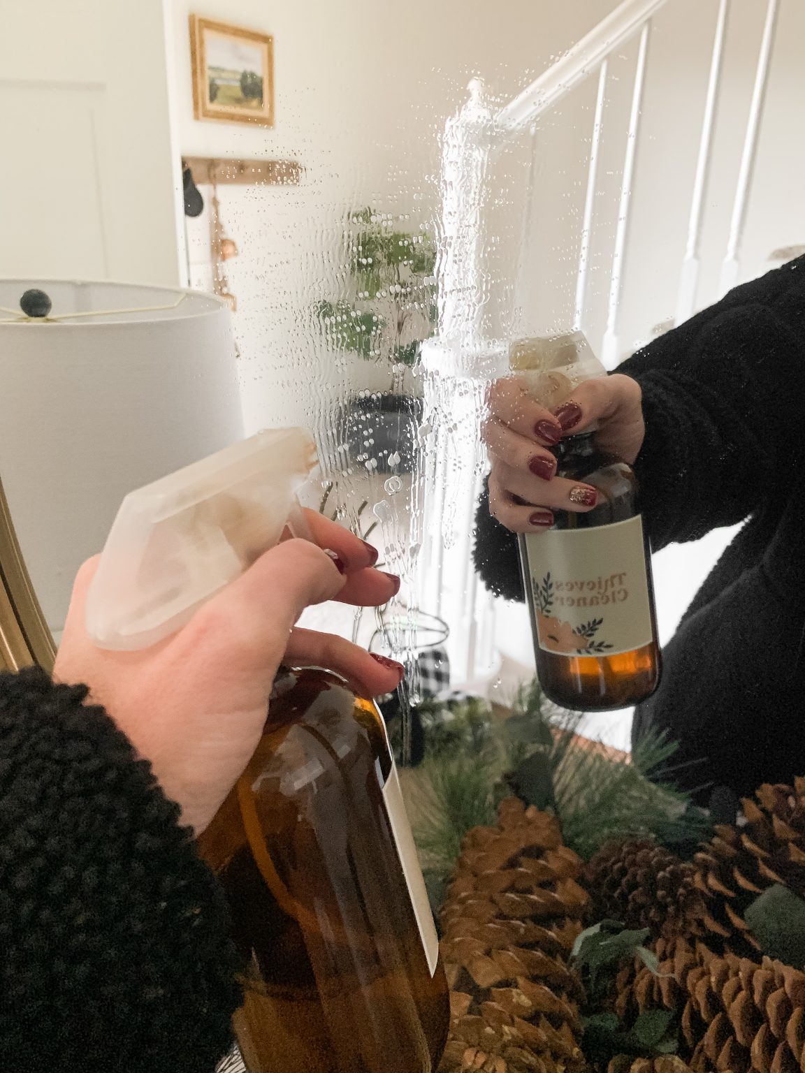 How To Add Garland To Your Mirror | Bless This Nest