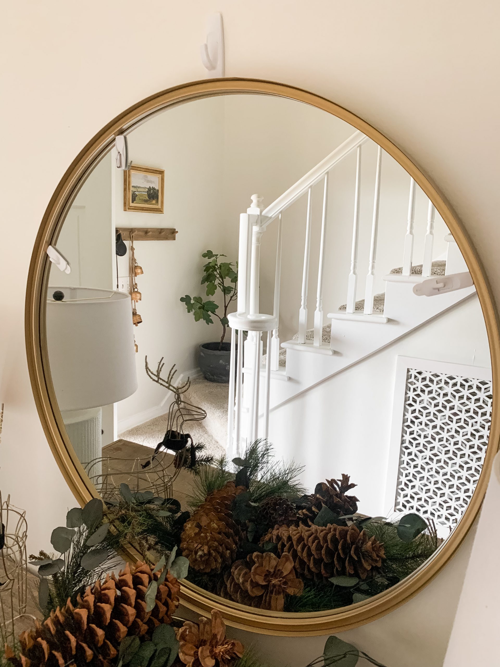 How To Add Garland To Your Mirror | Bless This Nest