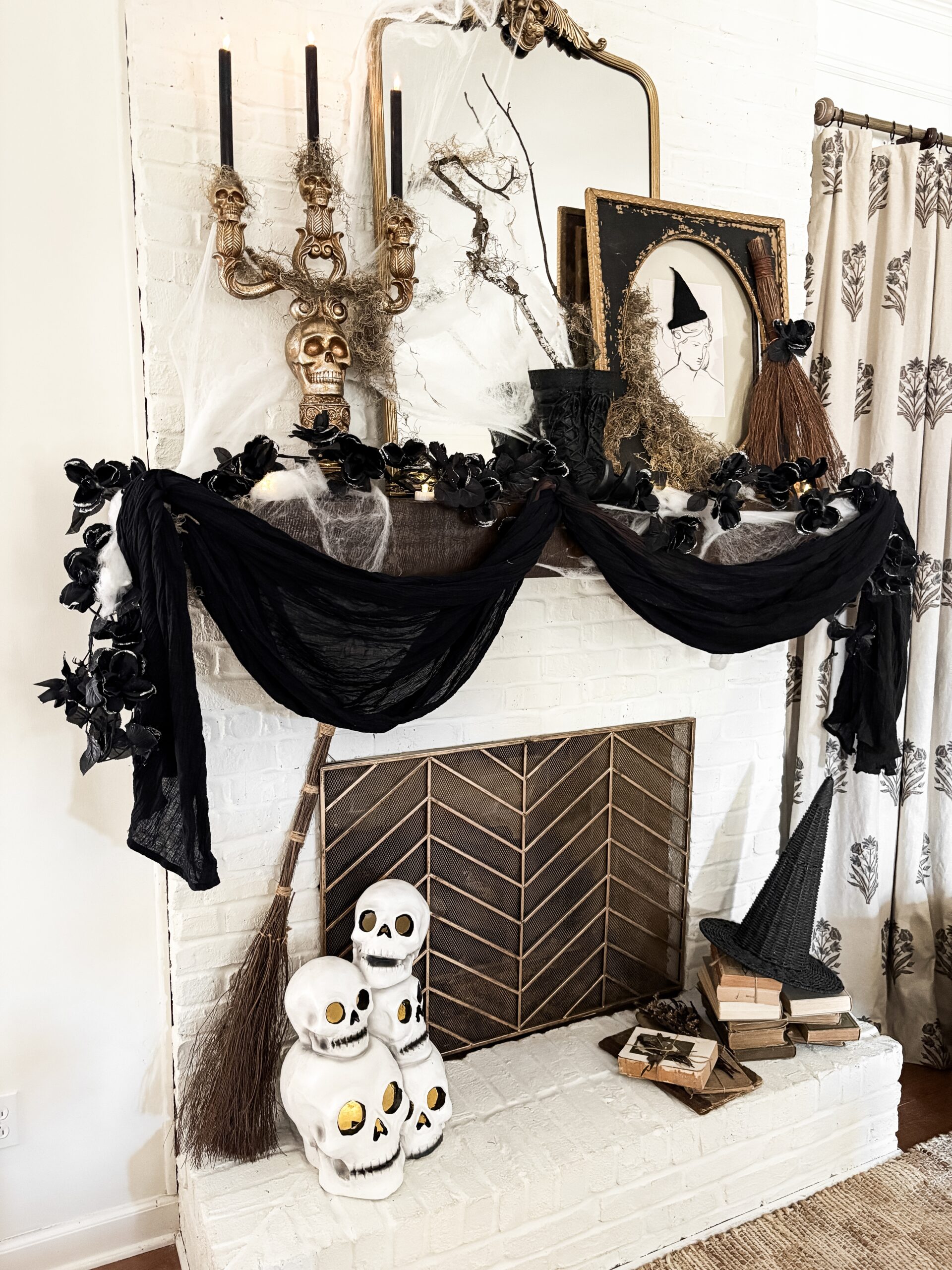Spooky Halloween Mantle- 5 Items To Elevate Your Existing Decor | Bless ...